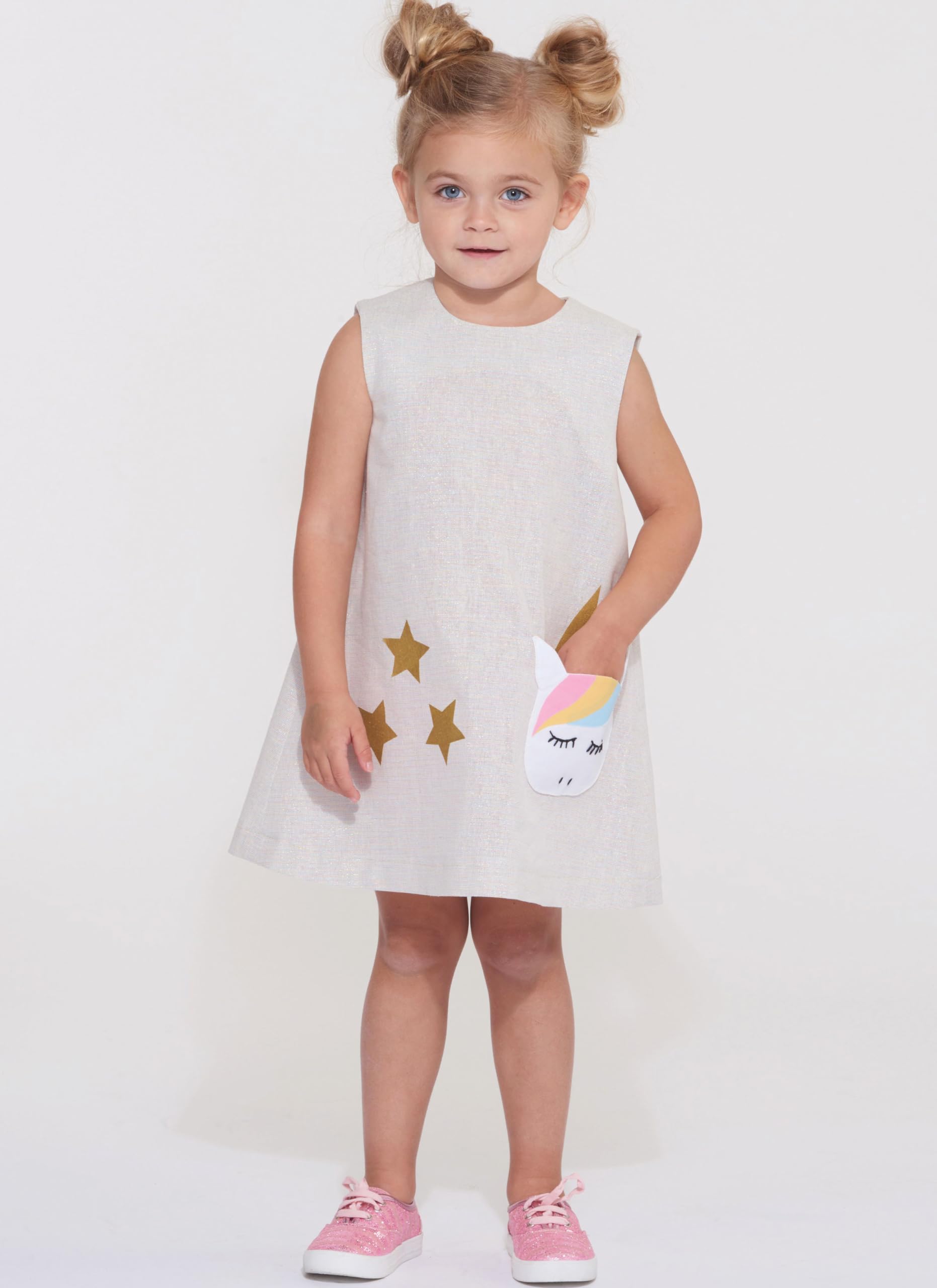 New Look Children's Novelty Dress Sewing Pattern Packet, Design Code S9365, Sizes 3-4-5-6-7-8, Multicolor