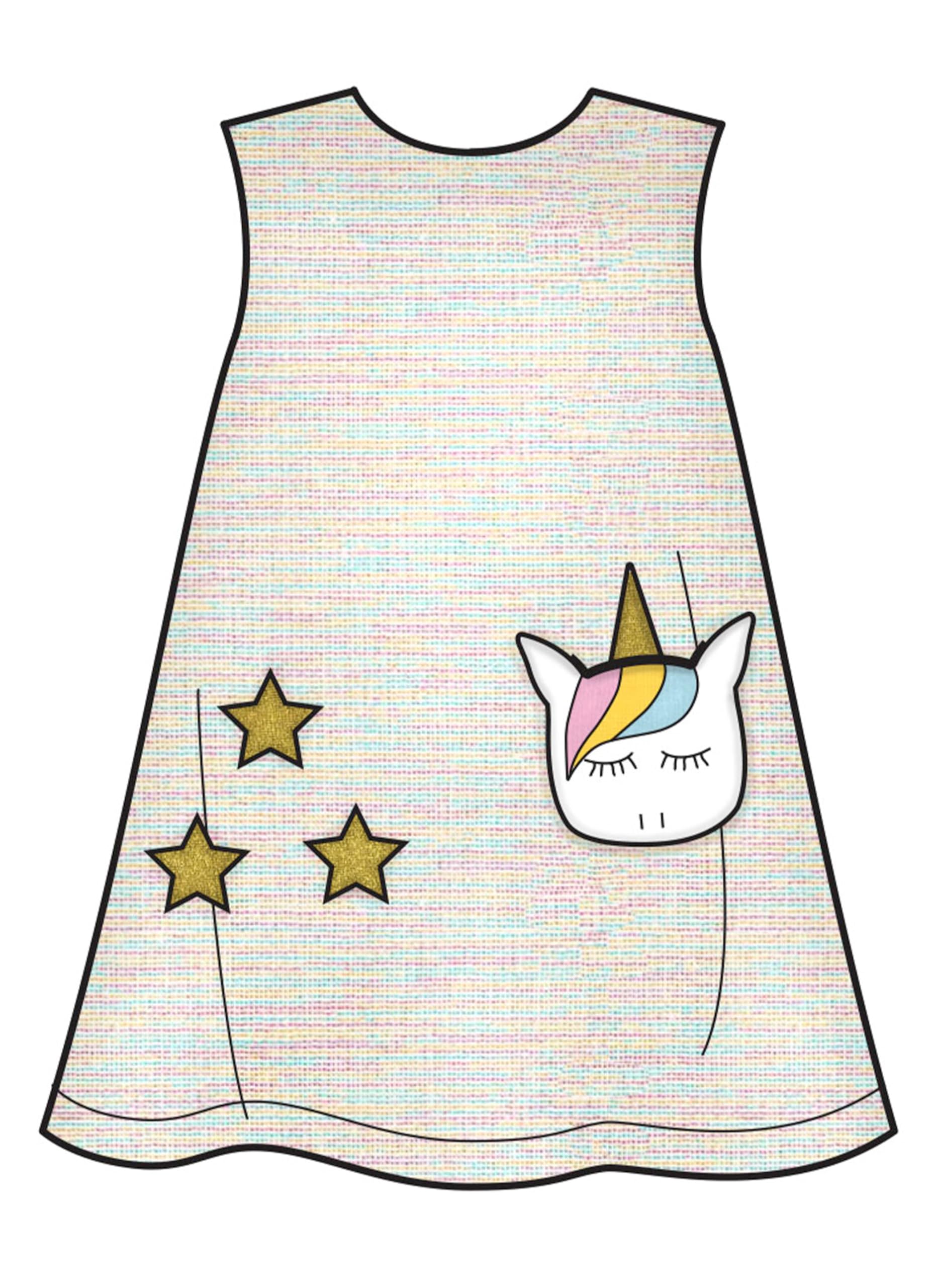 New Look Children's Novelty Dress Sewing Pattern Packet, Design Code S9365, Sizes 3-4-5-6-7-8, Multicolor