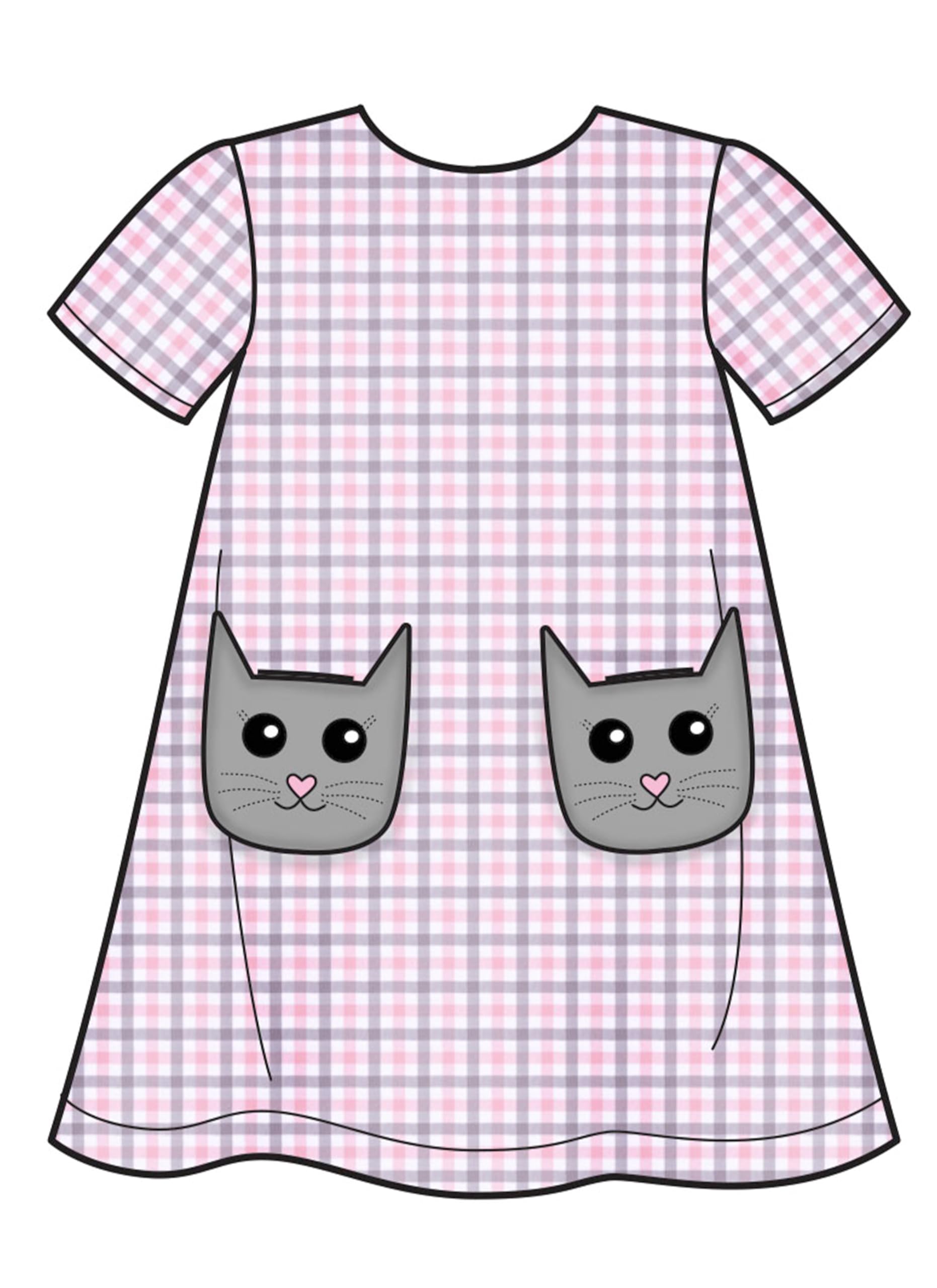 New Look Children's Novelty Dress Sewing Pattern Packet, Design Code S9365, Sizes 3-4-5-6-7-8, Multicolor