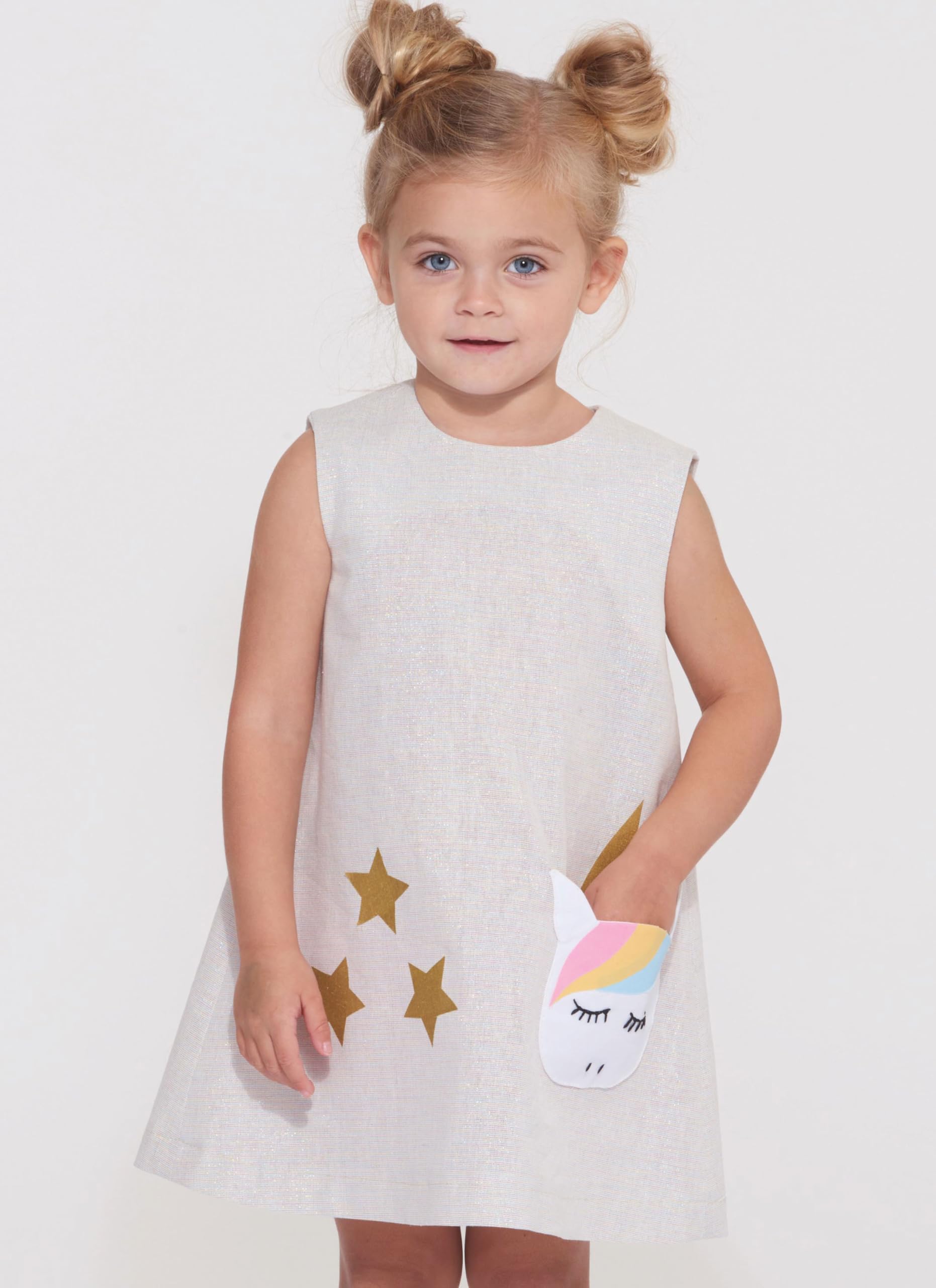 New Look Children's Novelty Dress Sewing Pattern Packet, Design Code S9365, Sizes 3-4-5-6-7-8, Multicolor