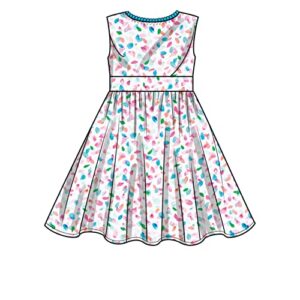 New Look Easy Toddlers' and Children's Dress Sewing Pattern Kit, Code N6726, Sizes 1/2-1-2-3-4-5-6-7-8, Multicolor