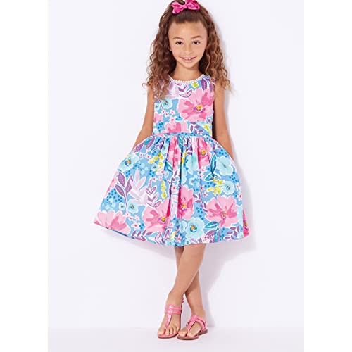 New Look Easy Toddlers' and Children's Dress Sewing Pattern Kit, Code N6726, Sizes 1/2-1-2-3-4-5-6-7-8, Multicolor