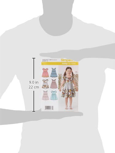 Simplicity Learn To Sew Patterned Girl's Dress Sewing Pattern Template, Sizes 3-8