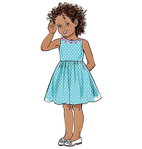 Butterick Patterns 6201, Children's/Girls Dress,Sizes, CDD (2-3-4-5), White