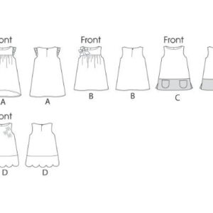 BUTTERICK PATTERNS B5876 Toddlers' Children's Dress Sewing Templates, Size CCE