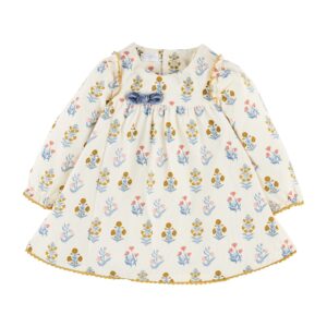 mud pie baby girls dress, fall floral corduroy, 2t