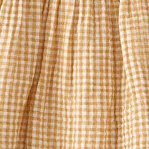 little planet by carter's baby-girls Baby & Toddler Girls' Organic Cotton Dress, Gold Plaid, 4