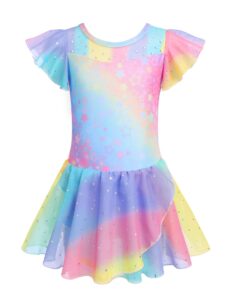 zaclotre girls ballet leotards ruffle sleeve sparkle dance leotard toddler ballerina dress outfits