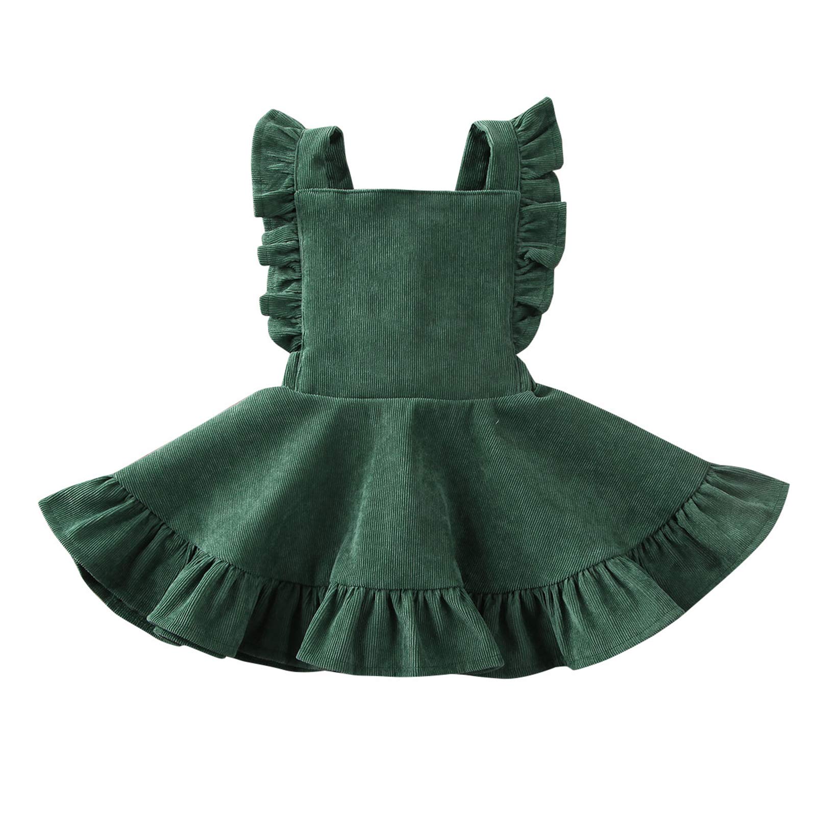 MERSARIPHY Toddler Baby Infant Tutu Sleeveless Vest Dress Backless Cute Romper Newborn Kid Ruffle Skirt, Ages for 6M-5T (Green, 4-5 T)