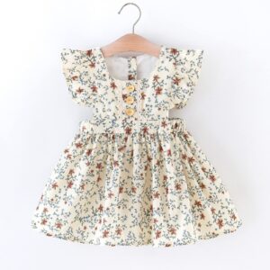 Colorful Childhood Baby Girls Dress Toddler Girls Flare Lace Trim Princess Party Dress (4-5T, Floral)