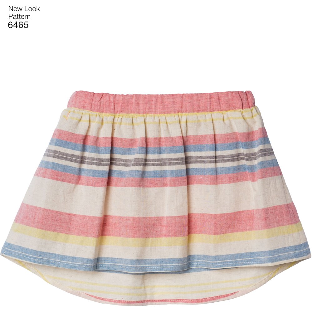 NEW LOOK Patterns Child's Easy Top, Skirt and Shorts A (3-4-5-6-7-8) 6465