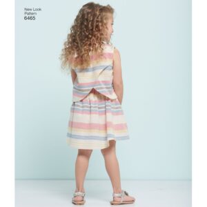 NEW LOOK Patterns Child's Easy Top, Skirt and Shorts A (3-4-5-6-7-8) 6465