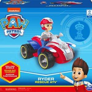 Paw Patrol, Ryder’s Rescue ATV Vehicle with Collectible Figure, for Kids Aged 3 and up