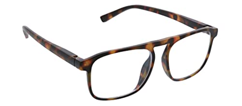 Peepers by PeeperSpecs mens Ryder Blue Light Blocking Reading Glasses, Tortoise, 54 mm US