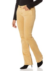 guess womens ryder low rise flare jeans, sahara sand multi, x-small us