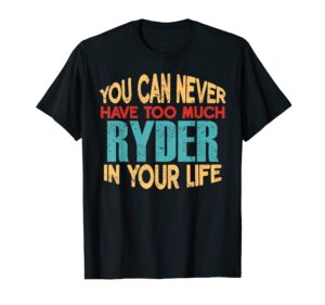 funny ryder personalized tshirt first name joke item t-shirt