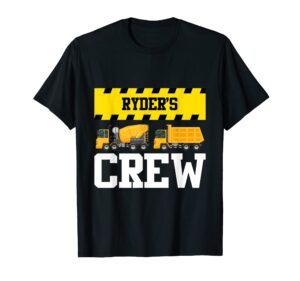 ryder construction crew custom dumptruck dump truck t-shirt