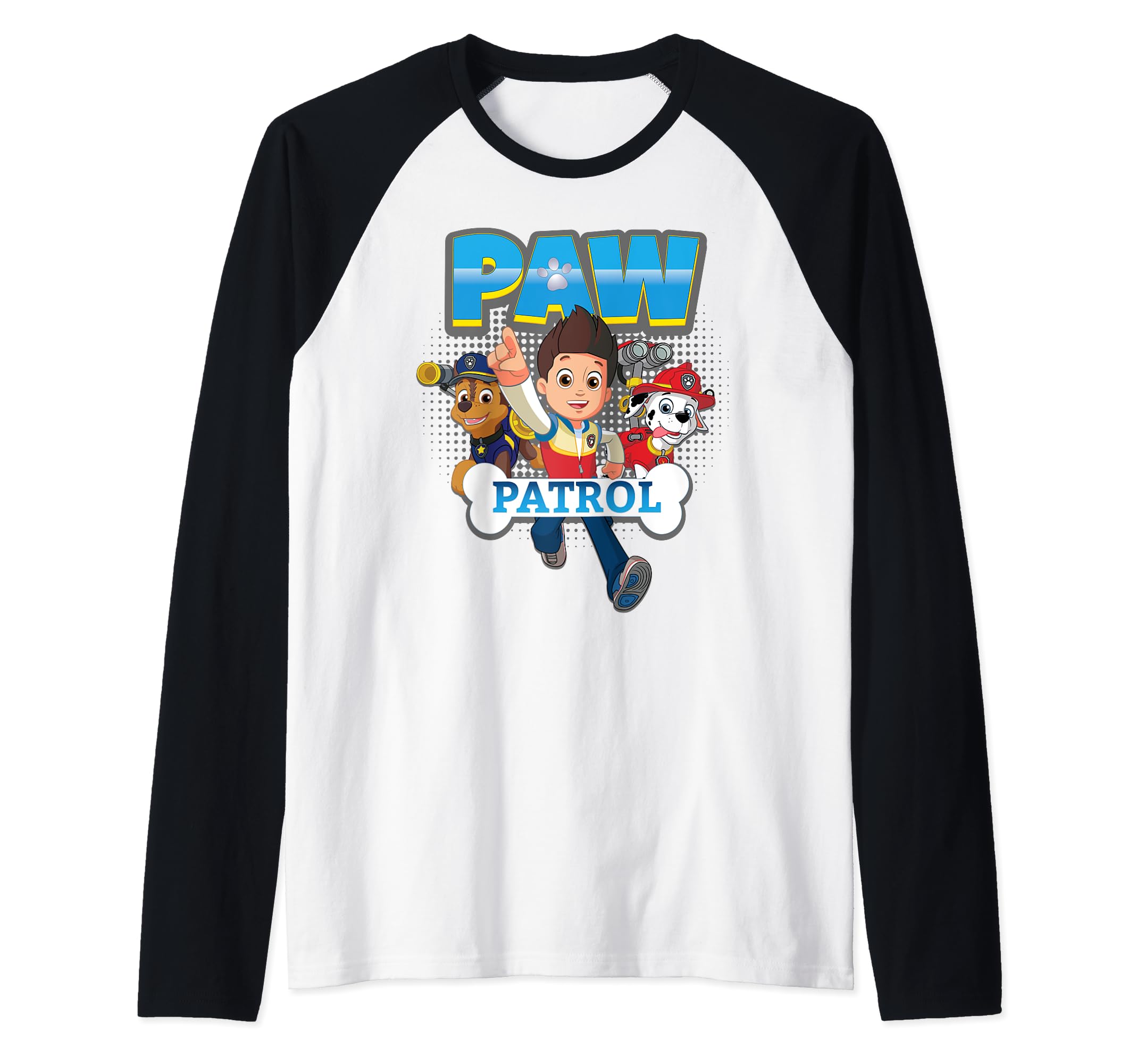 Ryder Paw Patrol Chase And Marshall Raglan Baseball Tee