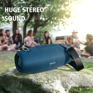 ZEALOT Bluetooth Speaker, Speakers Bluetooth Wireless Loud,75W Waterproof Portable Speaker with 14400MAh Battery,20H Play,EQ,Deep Bass,Stereo,Outdoor Speakers for Party,Beach,Camping,Blue