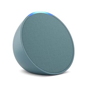 amazon echo pop | full sound compact smart speaker with alexa | midnight teal