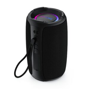 zealot bluetooth speaker, ipx7 waterproof wireless speaker with 20w loud stereo sound, outdoor portable speakers with bluetooth 5.2, 40h playtime, rgb light, dual pairing for home, party（update）