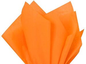 flexicore packaging | orange tangerine gift wrap tissue paper | size: 15"x20" | count:100 sheets