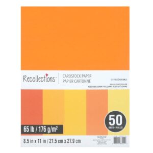 50 sheets 8.5” x 11” citrus cardstock paper by recollections - acid and lignin free paper for scrapbooks, arts & crafts - 1 pack