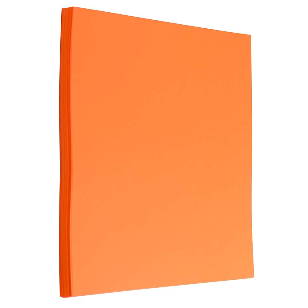 JAM PAPER Colored 24lb Paper - 90 gsm - 8.5 x 11 - Ultra Orange - 50 Sheets/Pack