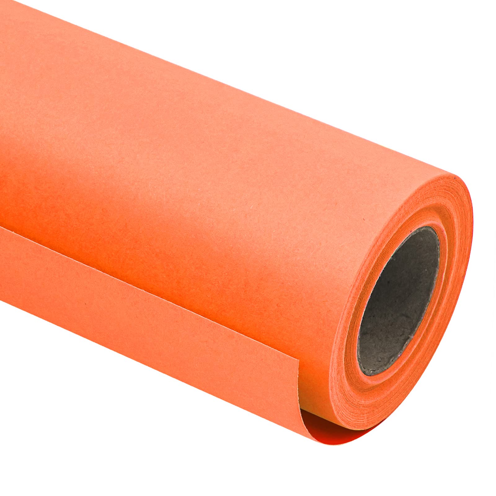 RUSPEPA Kraft Paper Roll - 17.5 inches x 32.8 feet - Recyclable Paper Perfect for Wrapping, Craft, Packing, Floor Covering, Dunnage, Parcel, Table Runner, Orange