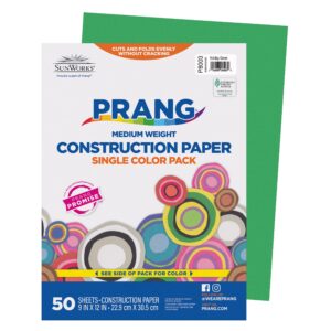 prang (formerly sunworks) construction paper, holiday green, 9" x 12", 50 sheets