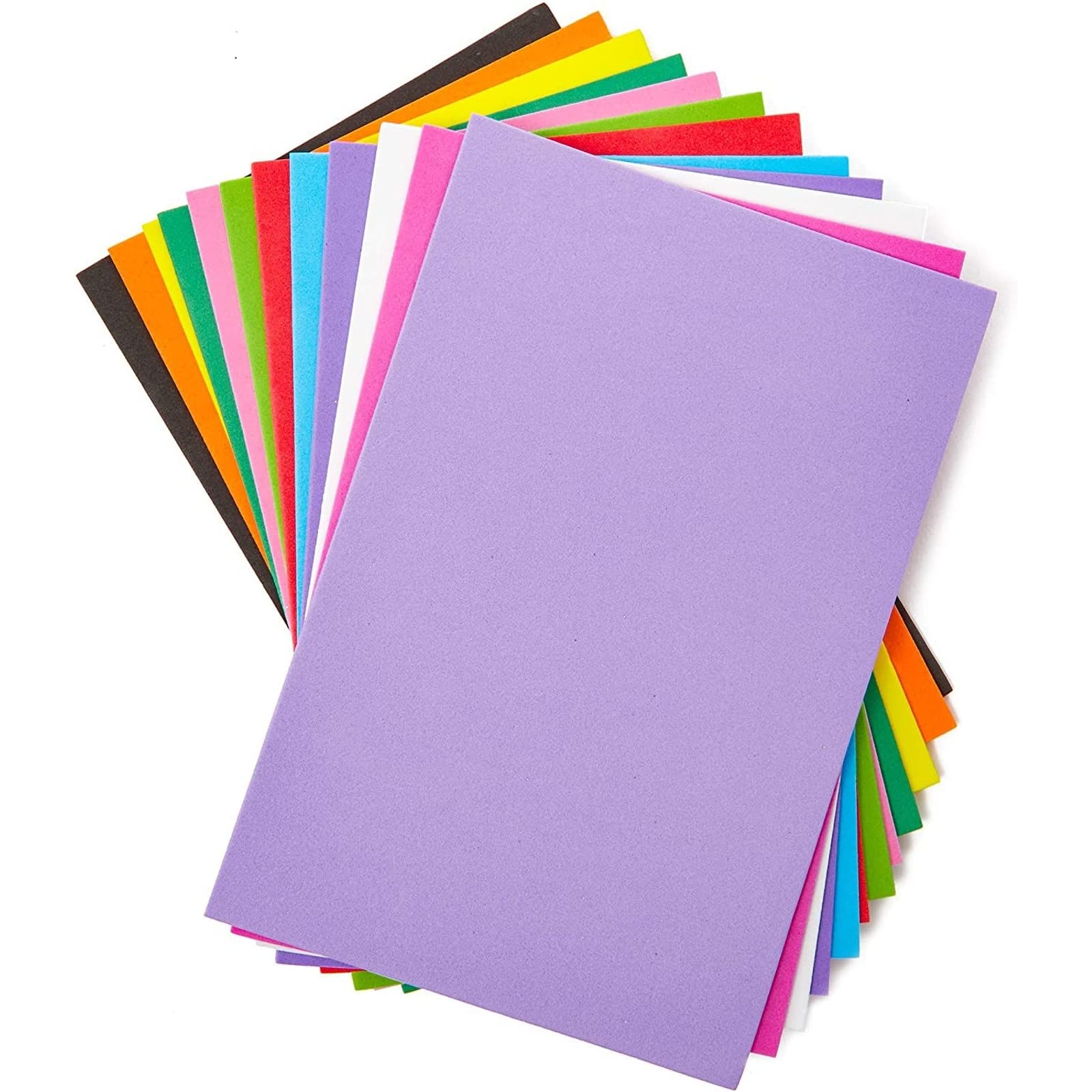 96 Pack Multicolored 2mm EVA Foam Sheets for Cosplay, Costumes, Arts and Crafts Projects, 4 x 6 in