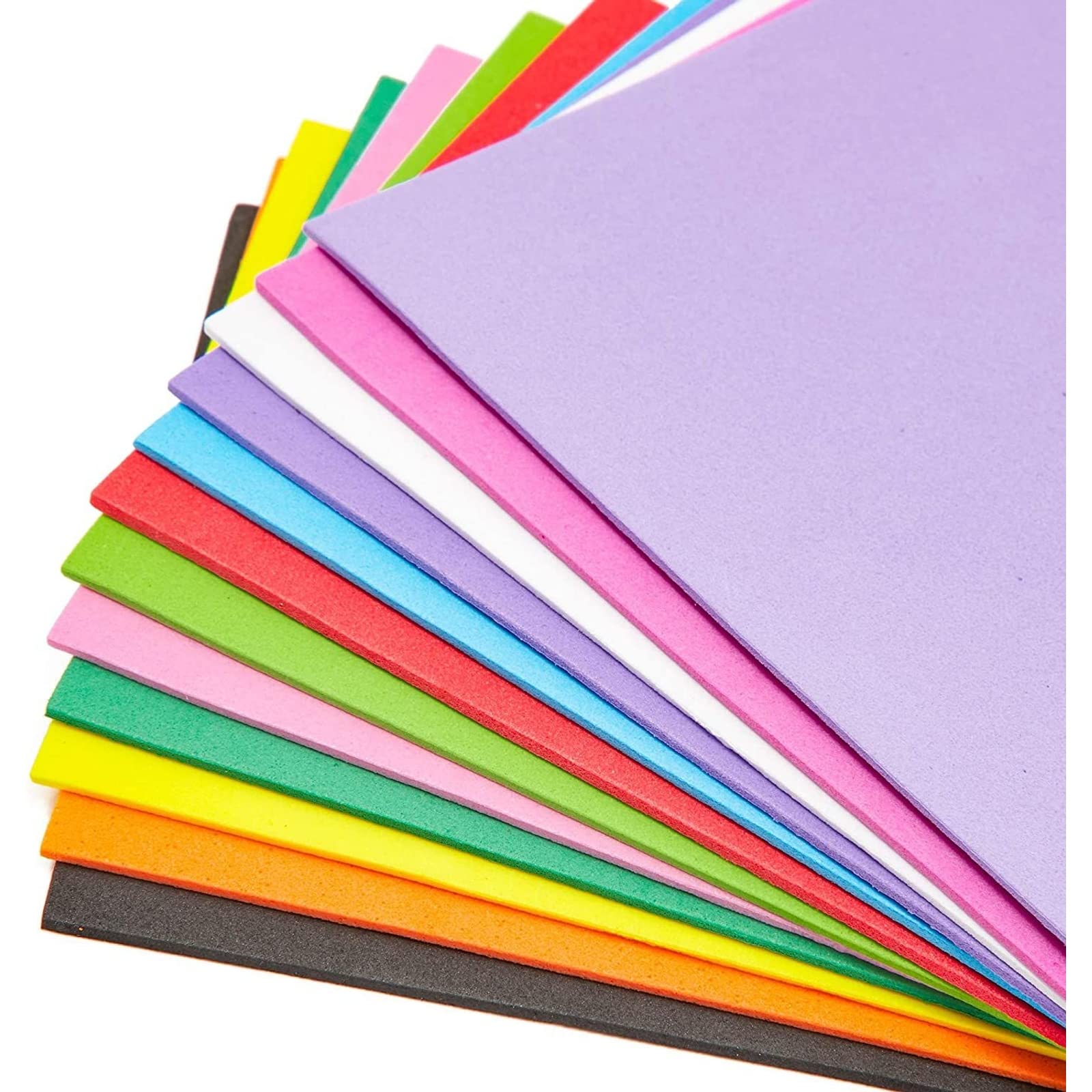 96 Pack Multicolored 2mm EVA Foam Sheets for Cosplay, Costumes, Arts and Crafts Projects, 4 x 6 in