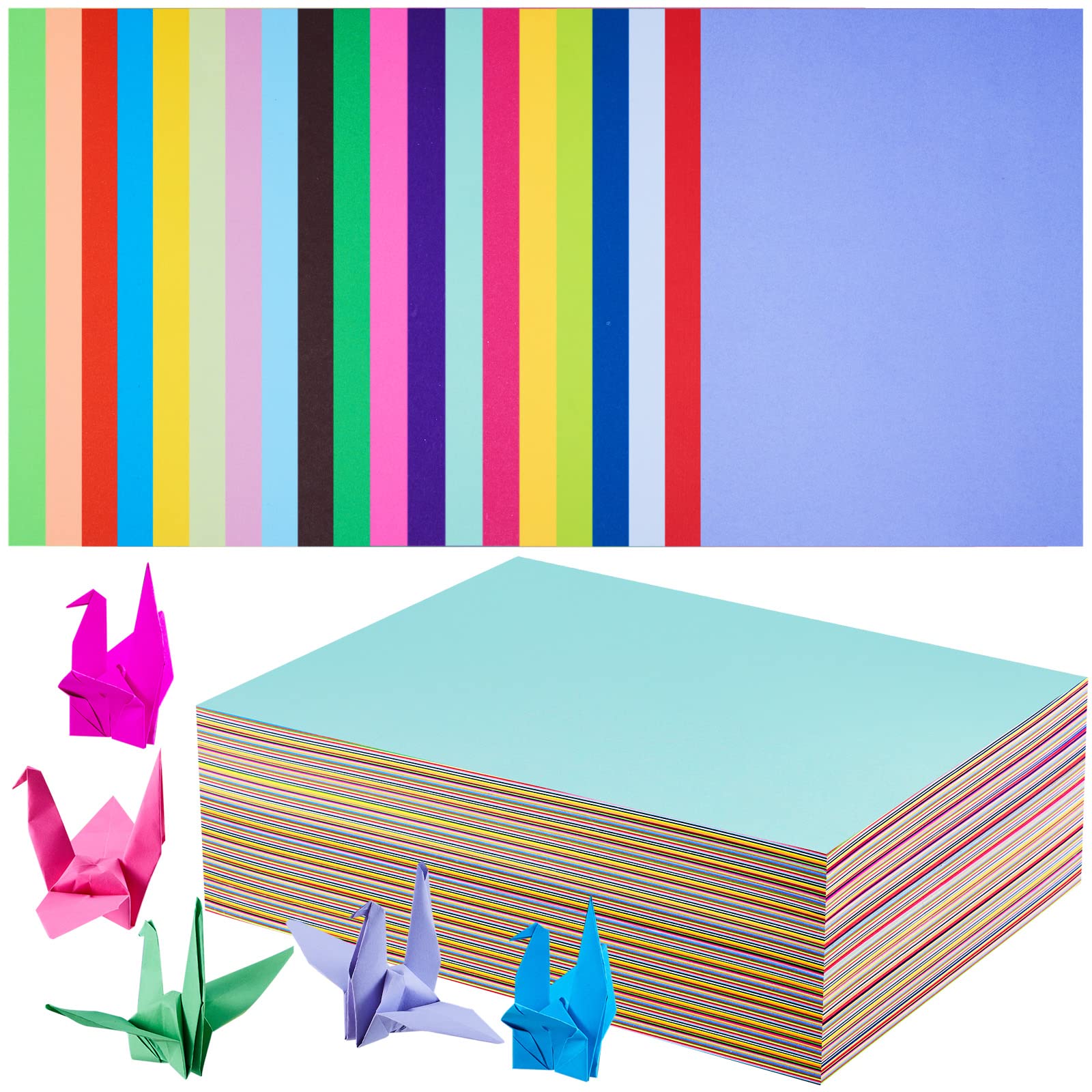 1000 Sheets Construction Paper Bulk School Supplies 9 x 12 Inches Art Classic Lightweight Paper Craft for Kids Adults Holiday Drawing (Multicolored)