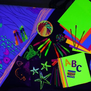 UCreate Neon Art Paper, 5 Assorted Colors, 9" x 12", 20 Sheets