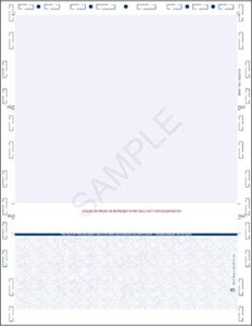 c-fold, 11" blank bottom check stock, void pantograph blue, 1000/pk