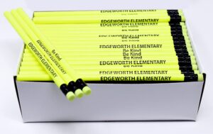 pencil guy promotional personalized imprinted neon round pencils- 500 per box