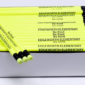 Pencil Guy Promotional Personalized Imprinted Neon Round Pencils- 500 per box