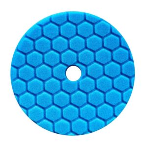 chemical guys bufx115hex5 hex-logic quantum polishing/finishing pad, blue (5.5 inch fits 5 inch backing plate)