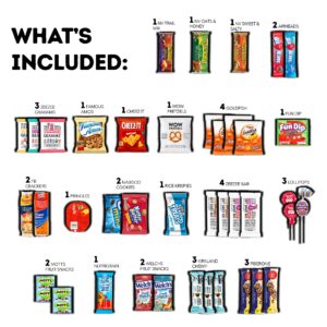 CRAVEBOX Snacks Box Variety Pack Care Package (65 Count) Finals Treats Gift Basket Boxes Pack Adults Kids Grandkids Guys Girls Women Men Boyfriend Birthday Cookies Chips Teenage Mix College Student Food Sampler Office School