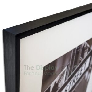 TheDisplayGuys - Contemporary Aluminum Picture Frame - Tempered Glass - 5x7 matted to 4x6 - Black - Wall & Tabletop