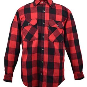 Five Brother Men's Heavyweight Regular Fit Flannel Shirt, Tall XLT Red/Black, 5200T PL-4A