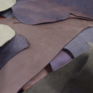 The Leather Guy - Leather Scraps Oil Tanned Boot 3 LB 3-5 oz Cow Project Remnants Bag