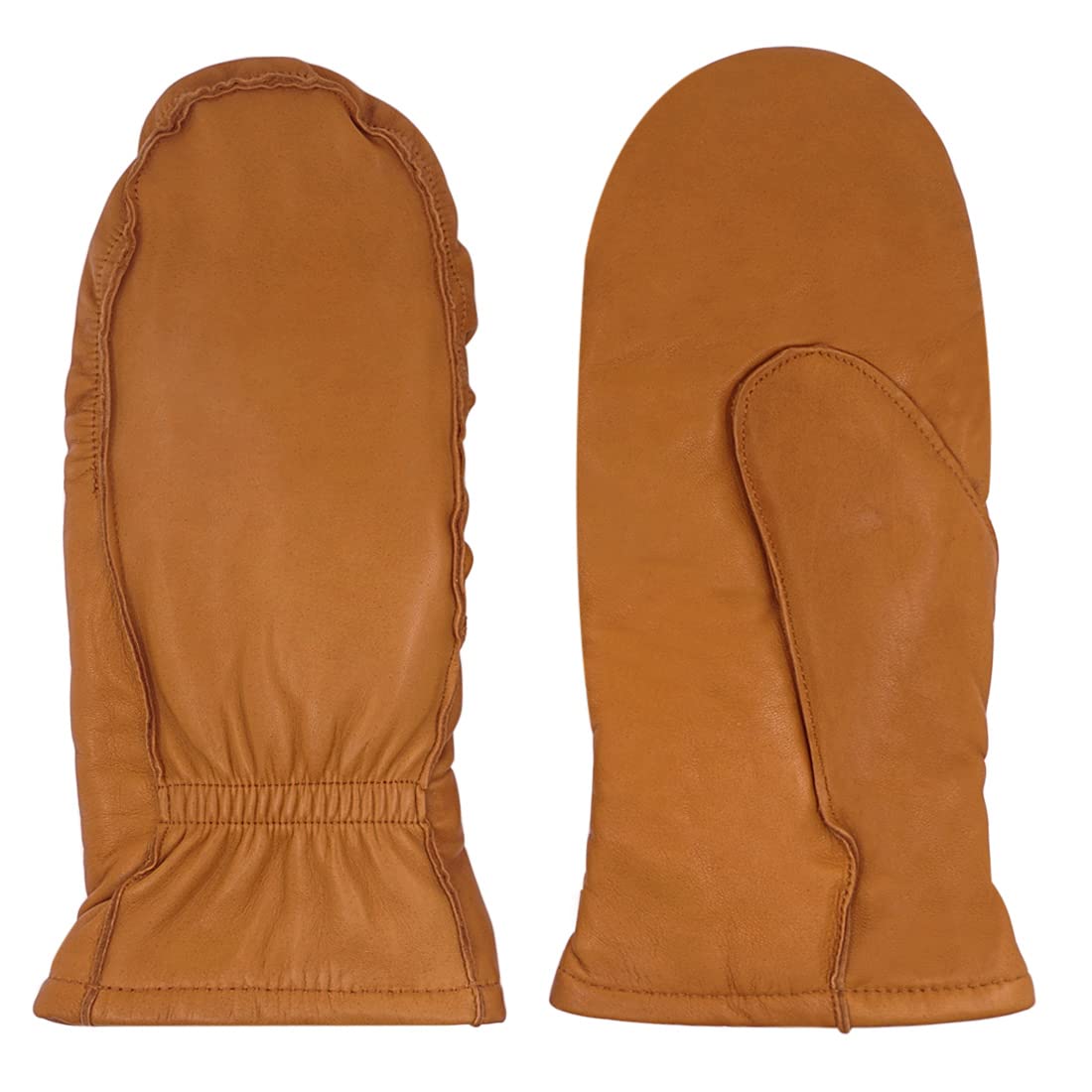 Harssidanzar Womens Lambskin Leather Outdoor Mittens Gloves Thermolite Lined GL007,Tan, XXL