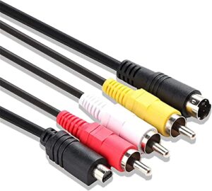 guy-tech 5ft a/v audio video tv cable/cord compatible with dcr-dvd755 dcr-dvd810 dcr-dvd850/e/v