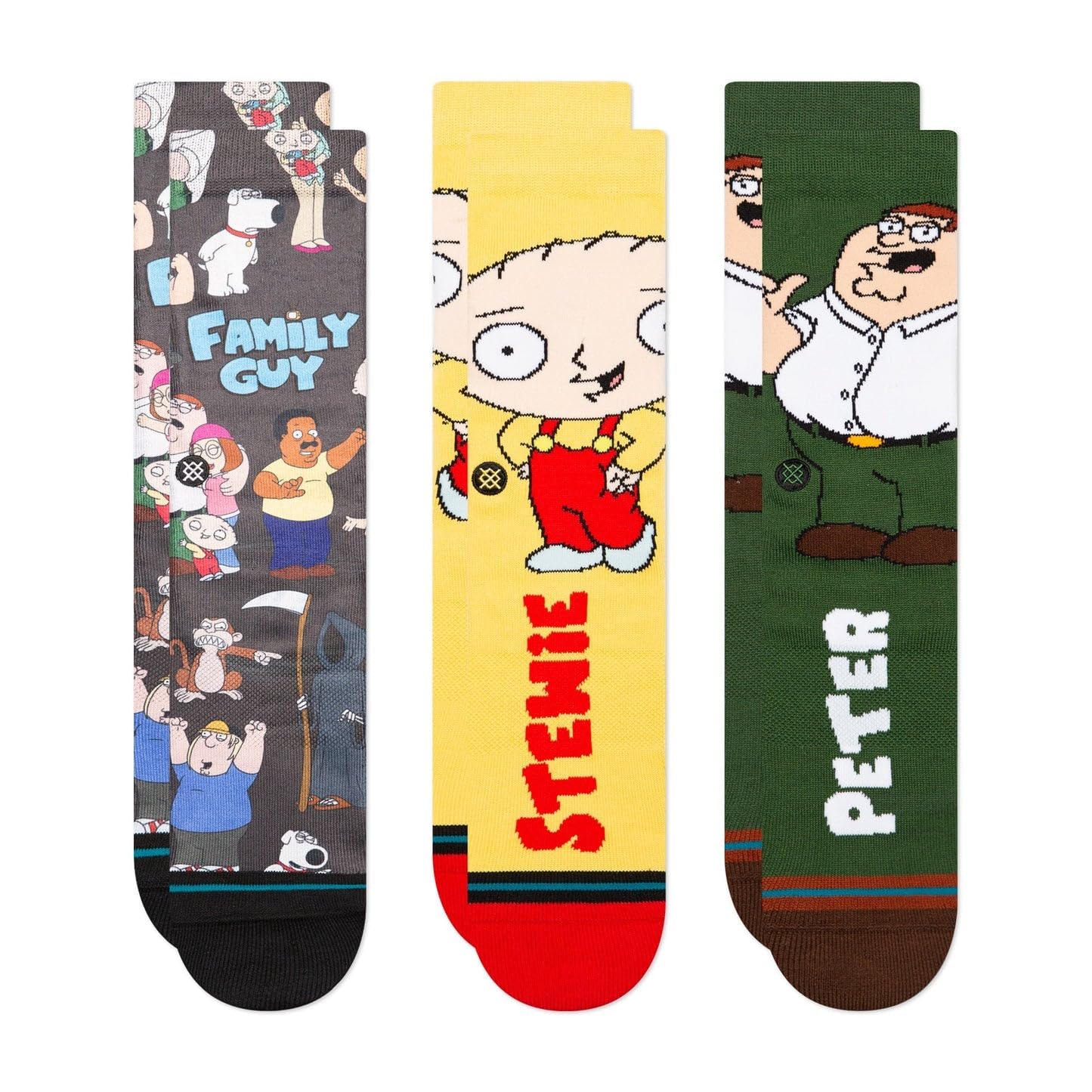 Stance Family Values Family Guy 3-Pack Multi MD (US Men's Shoe 6-8.5, Women's Shoe 8-10.5)