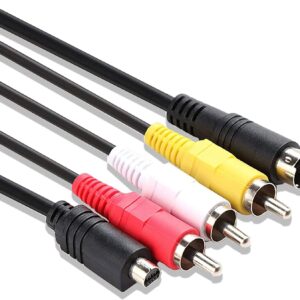 Guy-Tech 5ft AV A/V Audio Video TV Cable/Cord Compatible with Camcorder Handycam DCR-DVD305/e/v