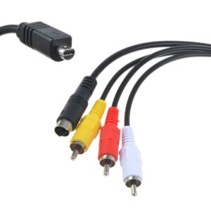 Guy-Tech 5ft AV A/V Audio Video TV Cable Cord Compatible with Camcorder Handycam DCR-DVD505/e/v