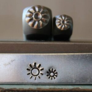 5mm and 3mm simple sun metal punch design 2 stamp set - supply guy - ch-309310