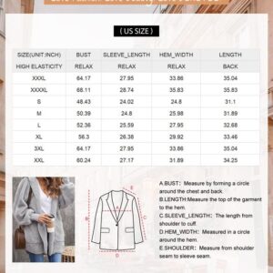 Dokotoo Blue Medium Soft Fleece Hooded Cardigan Coat for Women