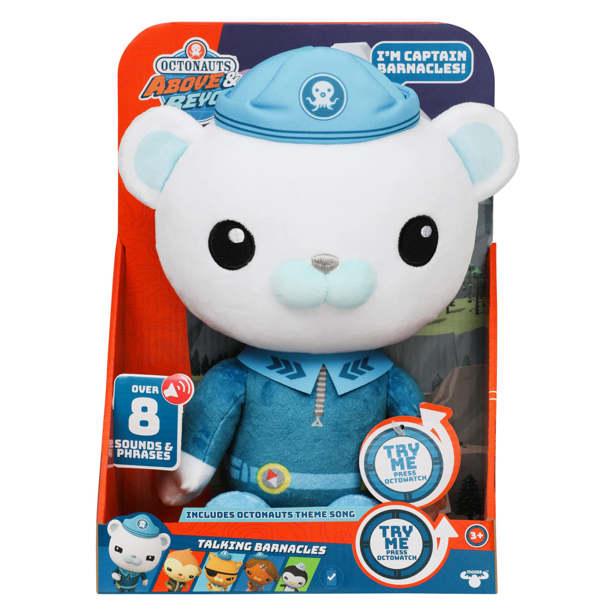 Octonauts Above & Beyond | Talking Plush Captain Barnacles Toy | Over 8 Sounds and Phrases